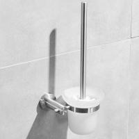 China Cleaning Function Toilet Brush Holder Set with Glass Cups Wall Mounted by Lizhen Hwa.Eng for sale
