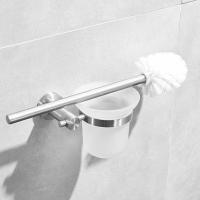 China Cleaning Function Toilet Brush Holder Set with Glass Cups Wall Mounted by Lizhen Hwa.Eng for sale