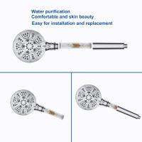 China Stylish High Pressure Handheld Shower Head with 7 Spray Settings in Brushed Nickel for sale