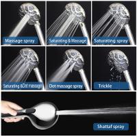 China Stylish High Pressure Handheld Shower Head with 7 Spray Settings in Brushed Nickel for sale
