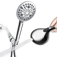 China Brass High Pressure Rain Shower With A Stone Filtered 10 Spray Water Function Adjustable Hand Held Shower Head for sale