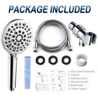 China Modern Design Style ABS Chrome Plated Body High Pressure Shower Head with 6 Functions for sale