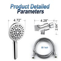 China Modern Design Style ABS Chrome Plated Body High Pressure Shower Head with 6 Functions for sale