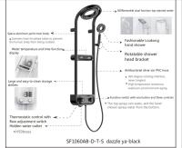 China Digital Thermostatic Shower Set with Stainless Steel Hose and Rainfall Shower Heads for sale