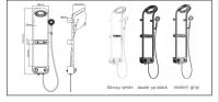 China Digital Thermostatic Shower Set with Stainless Steel Hose and Rainfall Shower Heads for sale
