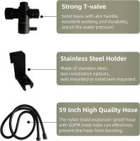 China Adjustable Jet Spray Handheld Bidet Sprayer for Bathroom Brass T-Valve Rainfull Function for sale