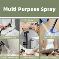 China Adjustable Jet Spray Handheld Bidet Sprayer for Bathroom Brass T-Valve Rainfull Function for sale