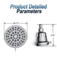 China 2024 High Pressure Fixed Shower Head Rainfall 5 Function Spray for Modern Bathroom Designs for sale