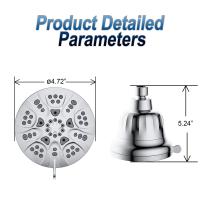 China High Pressure Round Rain Shower Head Chrome Black Brushed for Modern Bathroom Designs for sale