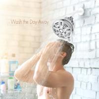 China High Pressure Round Rain Shower Head Chrome Black Brushed for Modern Bathroom Designs for sale