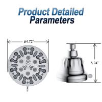 China Exposed Shower Faucet Feature Without Slide Bar High Pressure Rain Fixed Shower Head for sale