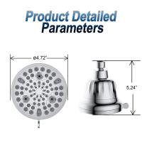 China Wall Mountd Installation 7 Function ABS Top Shower Head with Filter and Brass Finish for sale
