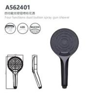 China Faucet Type Normal Matte Black High Pressure Handheld Shower Head with 4 Spray Modes for sale