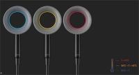 China Temperature Sensing High Pressure Led Shower Head Blackened Version Guarantee 1 YEAR for sale