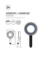 China Temperature Sensing High Pressure Led Shower Head Blackened Version Guarantee 1 YEAR for sale