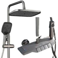 China Stainless Steel Shower Set Hotel Bathroom Hot Cold 4 in 1 Shower Executive Bath Mixer for sale