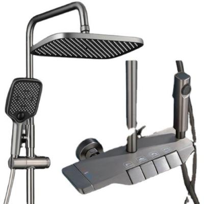 China Stainless Steel Shower Set Hotel Bathroom Hot Cold 4 in 1 Shower Executive Bath Mixer for sale