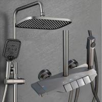 China Stainless Steel Shower Set Hotel Bathroom Hot Cold 4 in 1 Shower Executive Bath Mixer for sale
