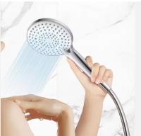 China ABS Plastic Handheld Rain Shower Head Bath Fixture with Hot Cold Water Mixer Function for sale