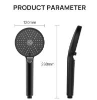 China Modern Design Style Handheld Round Shower Heads 3 Mode One-click On/off Water Saving for sale