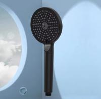 China Modern Design Style Handheld Round Shower Heads 3 Mode One-click On/off Water Saving for sale