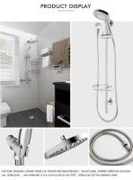 China Exposed Shower Faucet without Slide Bar 8 Inch Luxury ABS Plastic Rain Shower Head for sale