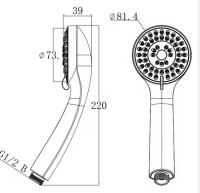China Exposed B S Faucet Without Slide Bar Plastic Rain Spa Jet Hand Shower Set Head Chrome for sale