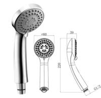China Exposed B S Faucet Without Slide Bar Plastic Rain Spa Jet Hand Shower Set Head Chrome for sale