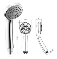 China Handheld Plastic Chrome Abs Shower Head for Practical Showering in Contemporary Style for sale