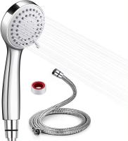 China Round Handheld Plastic Chrome Shower Head for Modern Bathrooms in Contemporary Style for sale