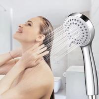 China Round Handheld Plastic Chrome Shower Head for Modern Bathrooms in Contemporary Style for sale