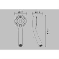 China 3 Function Round Hand Shower with Adjustable Holder and Stainless Hose Nickel Finish for sale