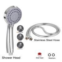 China Shower Rain Set 3 Inches 4 Functions Chromed Handheld Shower with Plastic for sale