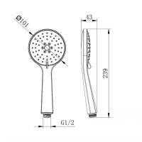 China 2024 Blackened Rain Shower for High Pressure Transitional 3 Function Head Hand Shower for sale