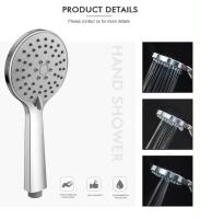China 2024 Blackened Rain Shower for High Pressure Transitional 3 Function Head Hand Shower for sale