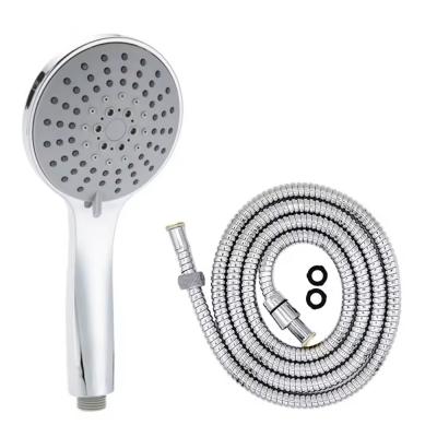 China 3 Functions Chrome Abs Plastic Handheld Shower Heads For Bathroom Guarantee 1-year for sale
