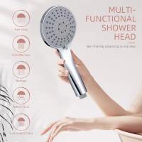 China Modern Design Round Plastic Rainfall Head Hand Shower Exposed B S Faucet Feature for sale