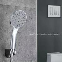 China Modern Design Round Plastic Rainfall Head Hand Shower Exposed B S Faucet Feature for sale