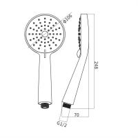 China 3 Functions Hand Shower Set for Portable Spa High Pressure Round Shape Chrome Finish for sale