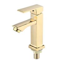 China Single Range Basin Faucets Deck Mounted Color Bathroom Sink Tap Modern Titanium Brass for sale
