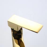 China Single Range Basin Faucets Deck Mounted Color Bathroom Sink Tap Modern Titanium Brass for sale