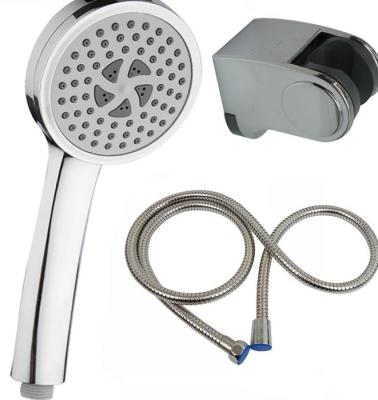 China Shower Rain Set 3 Functions Chrome Abs Plastic Handheld Shower Head for Bathroom Wash for sale