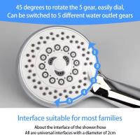 China Without Diverter Bathroom Plum Blossom 5 Shower Head with Handheld Pressurized Spray for sale