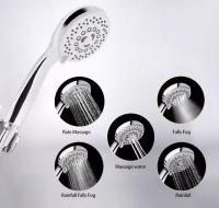 China Without Diverter Bathroom Plum Blossom 5 Shower Head with Handheld Pressurized Spray for sale