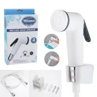 China White High Pressure Bathroom Faucet with Single Hole Tap Hole and External Shower Head for sale