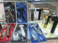 China 2024 Lizhen Opp Bag Packing Bathroom Shower Gun and Hose Nozzle Direct Set with Spray Gun for sale