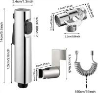 China 18L/min Water Flow Chrome Finish Abs Plastic Handheld Toilet Bidet Spray Set for Bath for sale