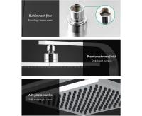 China Square Handheld Filter Shower Head with Chrome Polish Brass Finish and Square Design for sale