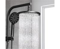China Rainfull Shower Mixer Bathroom Shower System Wall Mounted for Lizhen Hwa-Vic Black Set for sale