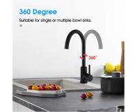 China Bidet Spouts Kitchen Faucet Hot Cold Water Mixer Tap with Classic Gooseneck Swivel Spout for sale
